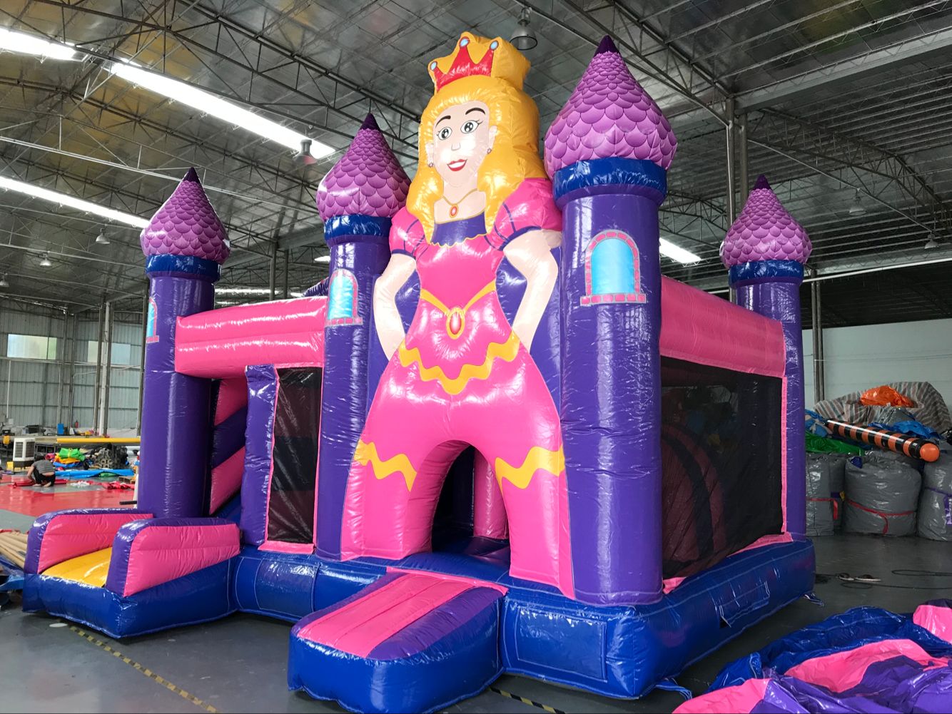 Princess Bouncer with Slide - Foam Party Guru